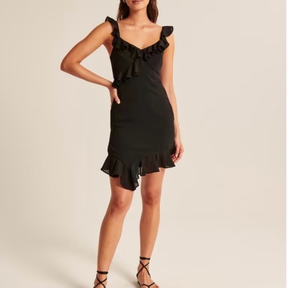 Abercrombie & Fitch | Dresses | Abercrombie Fitch Asymmetrical Ruffle ...
